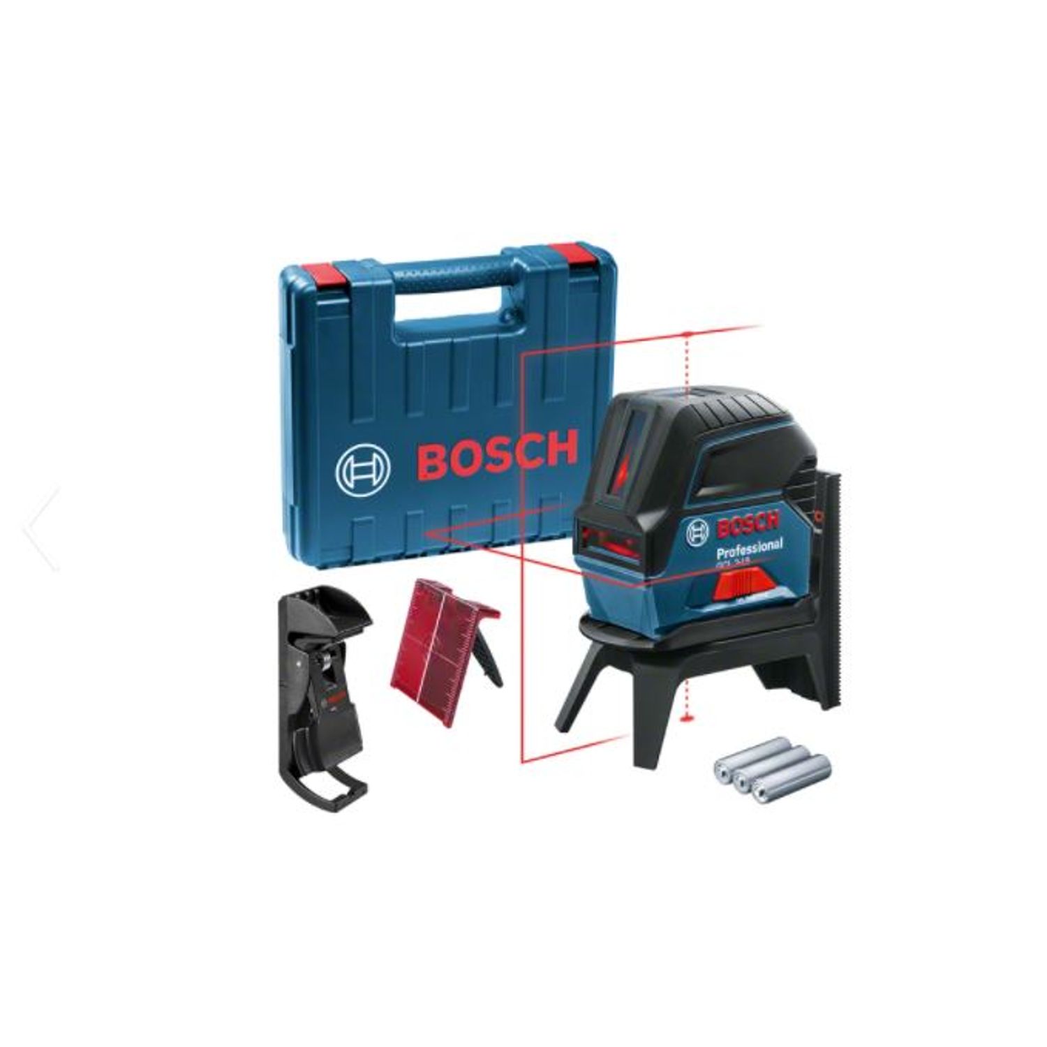 NÍVEL À LASER VERMELHO GCL 2-15 0601066E02 BOSCH | Casa do Marceneiro - casadomarceneiro